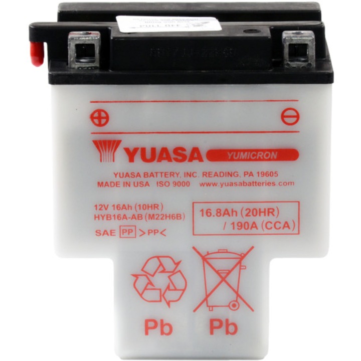 Baterie moto Yuasa YuMicron 12V 16Ah (HYB16A-AB) - eMAG.ro