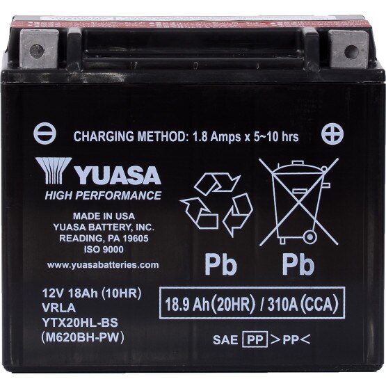 Baterie moto Yuasa AGM 12V 18Ah (YTX20HL-BS) - eMAG.ro