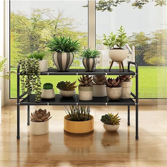 Raft organizator extensibil cu 2 rafturi Simply Joy®, cu 8 panouri detasabile, pentru casa ...