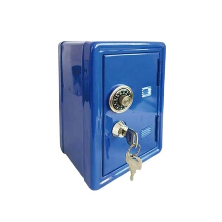 Pusculita Seif metalic pentru copii, cu cifru si cheie, cutie de ...