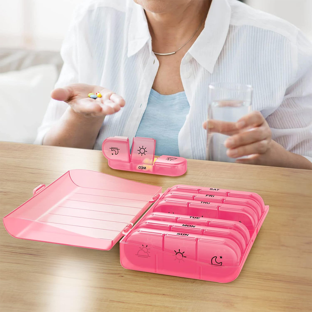 Organizator Medicamente, Cutie Pastile Saptamanal, Recipiente ...