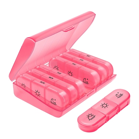 Organizator Medicamente, Cutie Pastile Saptamanal, Recipiente ...
