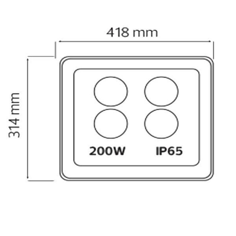 Proiector LED, 200W, 2700K, 15000Lm, IP65 - eMAG.ro