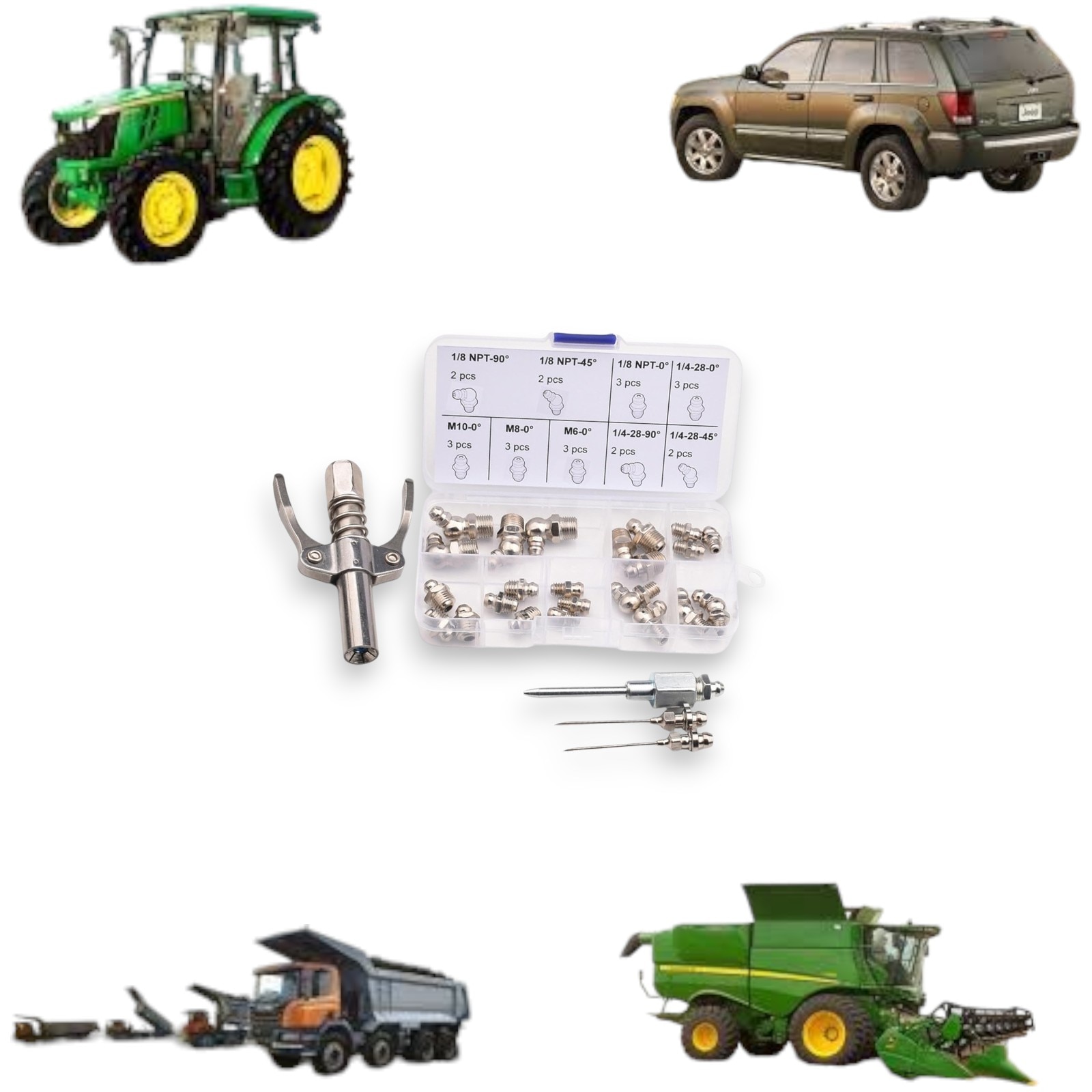 Set pachet gresare, cu fitinguri pentru unsoare cu conectare rapida ...