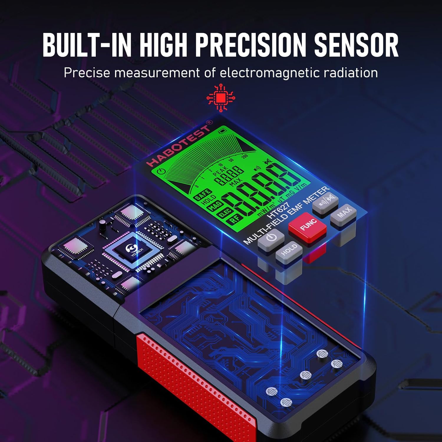 Detector de radiatii 3 in 1, masoara semnale camp electric EF, camp ...