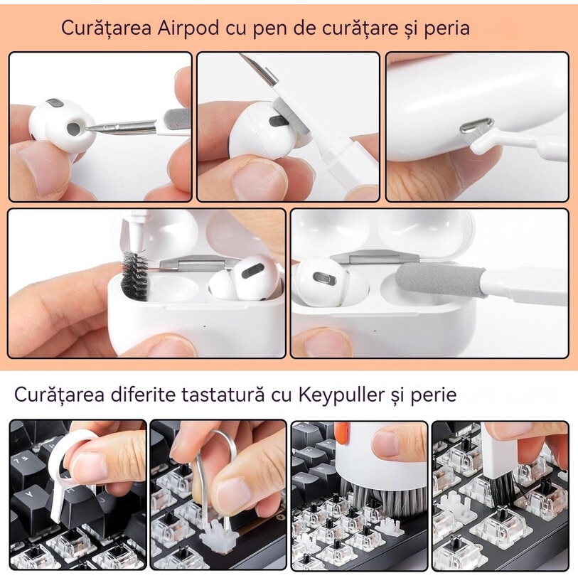 Kit Multifunctional de Curatare Produse Electronice 20 in 1 ESL pentru ...