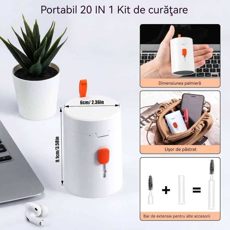 Kit Multifunctional de Curatare Produse Electronice 20 in 1 ESL pentru ...