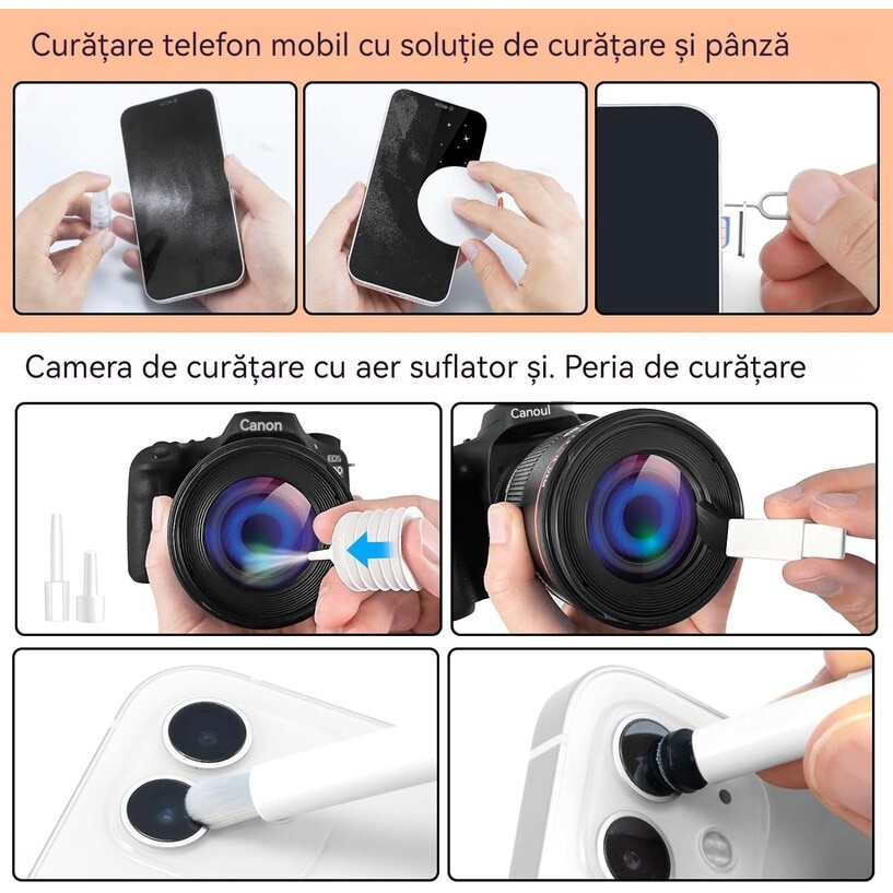 Kit Multifunctional de Curatare Produse Electronice 20 in 1 ESL pentru ...