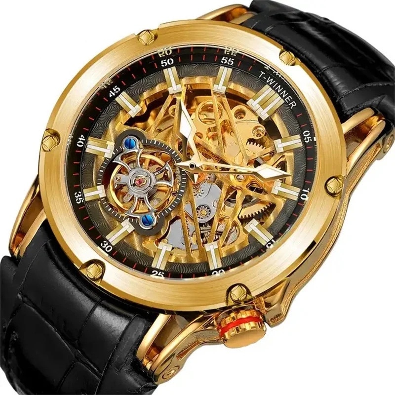 Ceas barbatesc de mana, T-winner, Clasic, Mecanism Mecanic Automatic ...