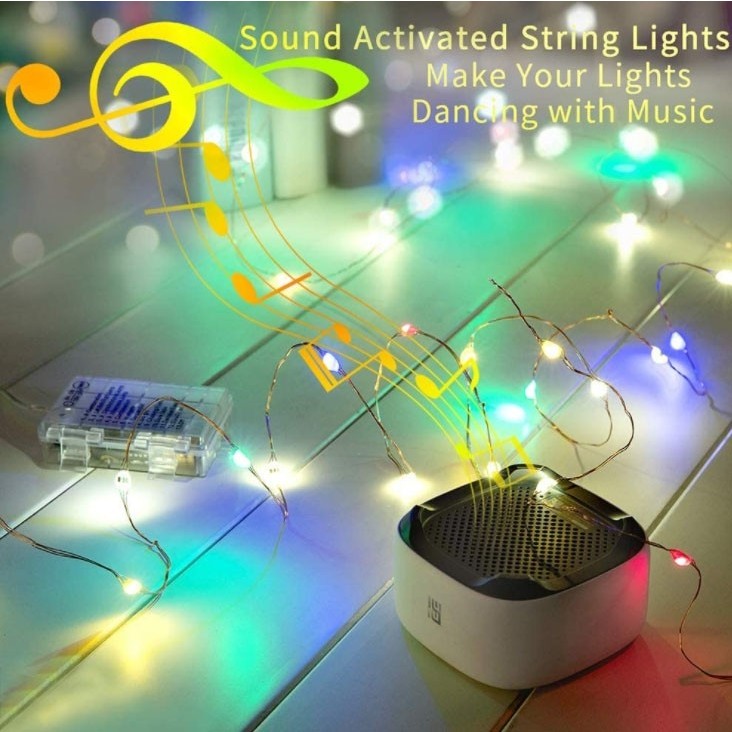 Instalatie Craciun, 5 metri, 50 LED-uri, multicolor RGB, sincronizare ...