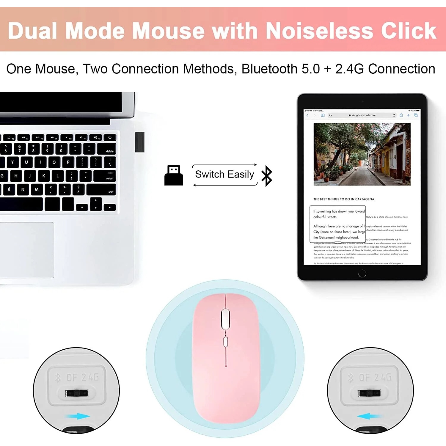 Husa cu tastatura si mouse pentru Apple iPad Air 11" (2024), 11 inch ...