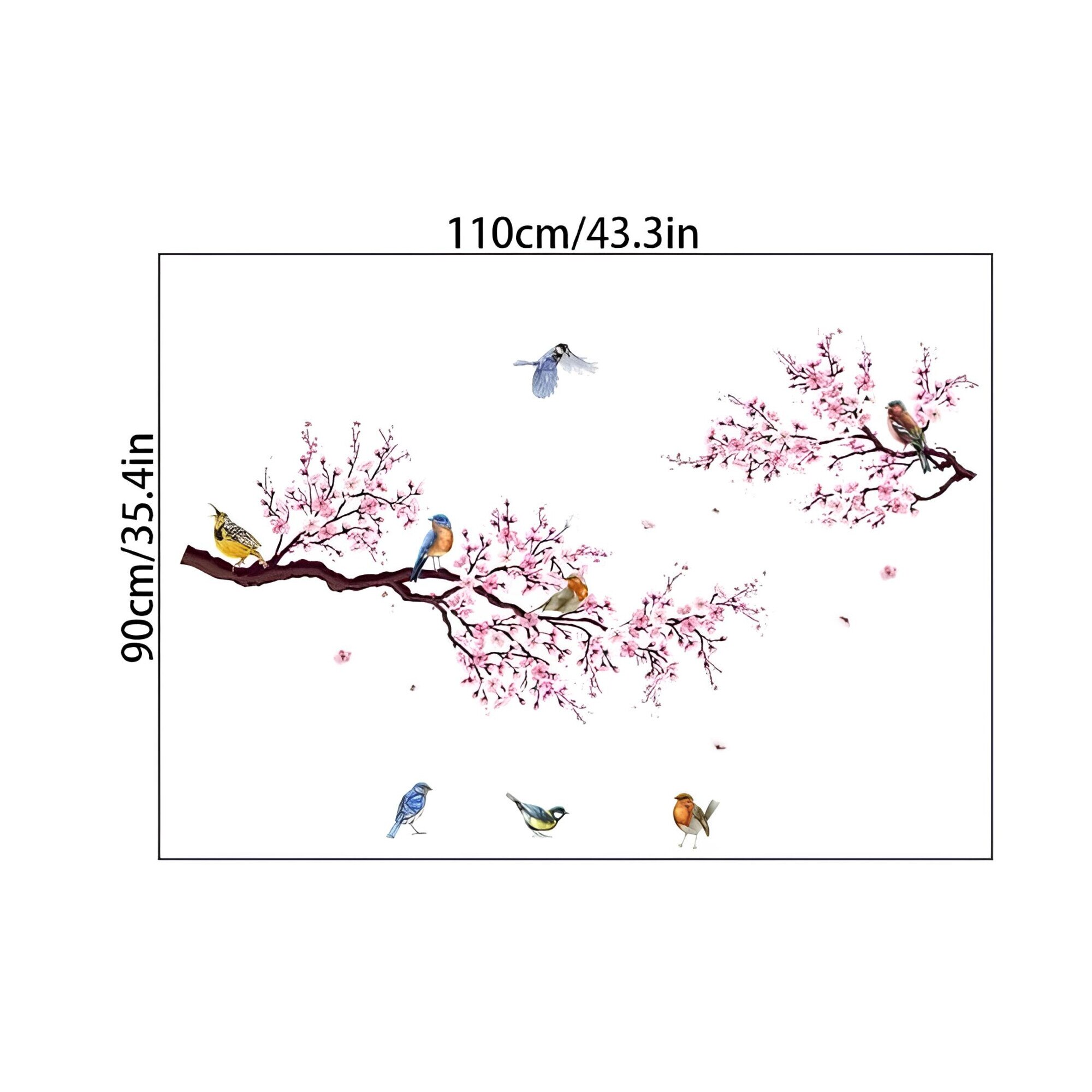 INOVIUS - Sticker Perete Autocolant Copac Inflorit 90x110cm - 82592 ...