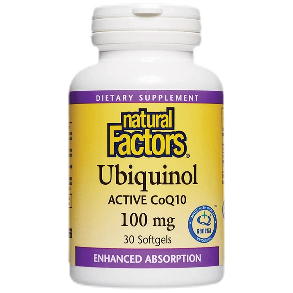 Supliment alimentar Natural Factors Ubiquinol Active CoQ10 100 mg, 30 capsule de gel - eMAG.ro