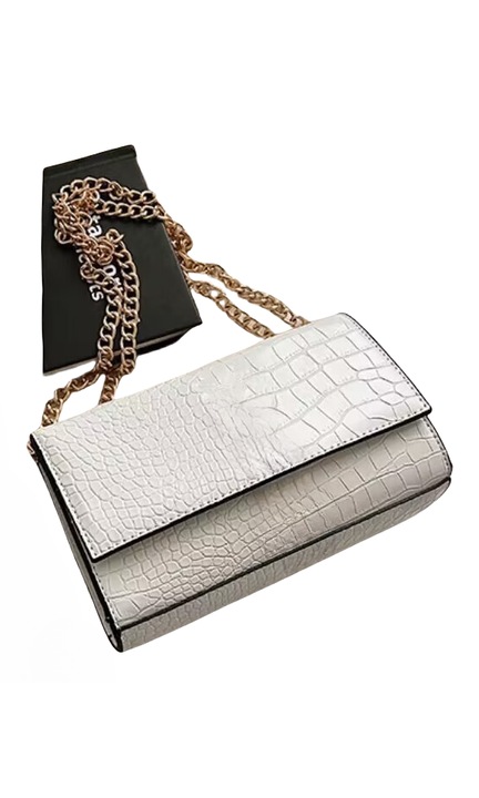 Geanta de umar, crossbody, de piele ecologica, eleganta, cu lantisor ...