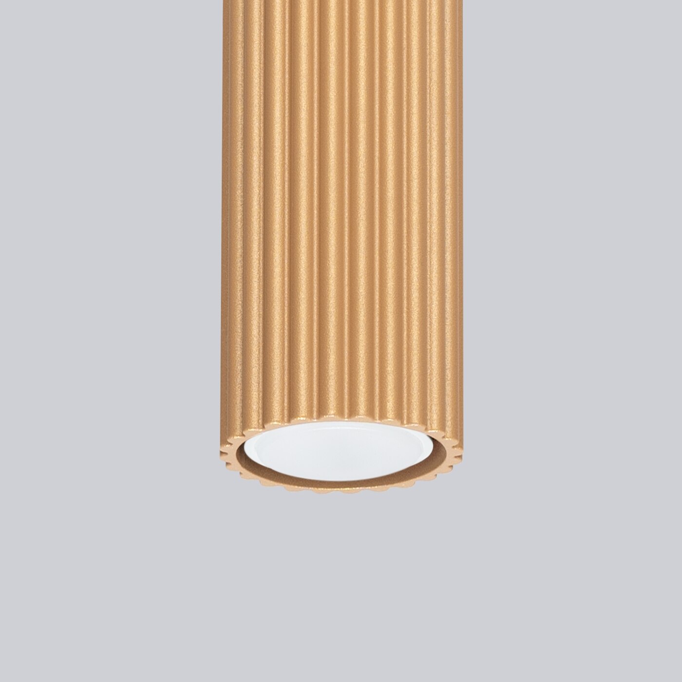 Lampa de tavan Karbon din aluminiu aurit, 1 bec tub minimalist de ...
