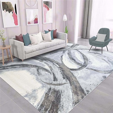 Covor Modern EFES, Culoare Gri deschis / Gri inchis, 100x200 CM, Cod ...