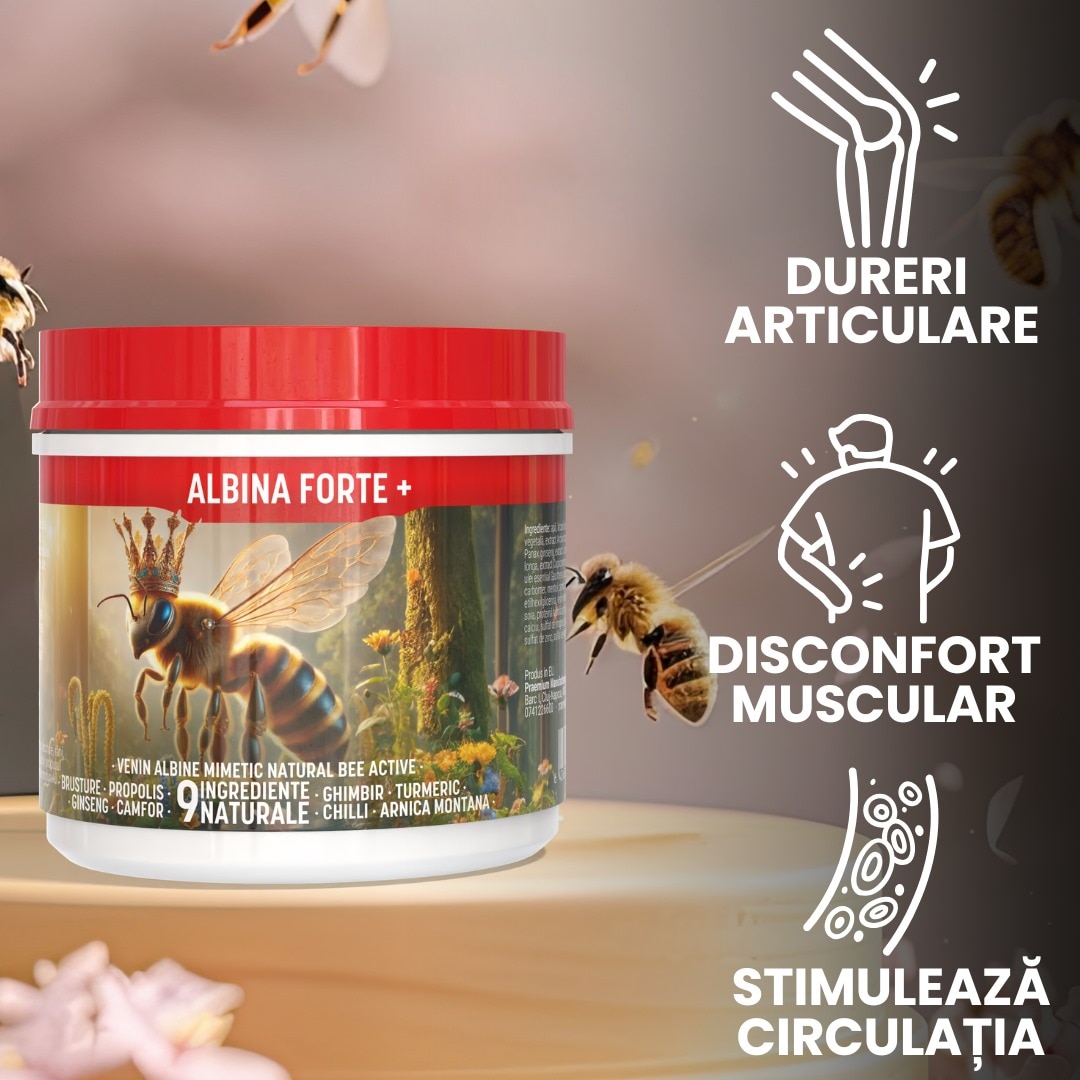 Albina Forte+, Gel 215ml – Pentru Dureri Musculare, Articulare, Rigiditate si Picioare Grele ...
