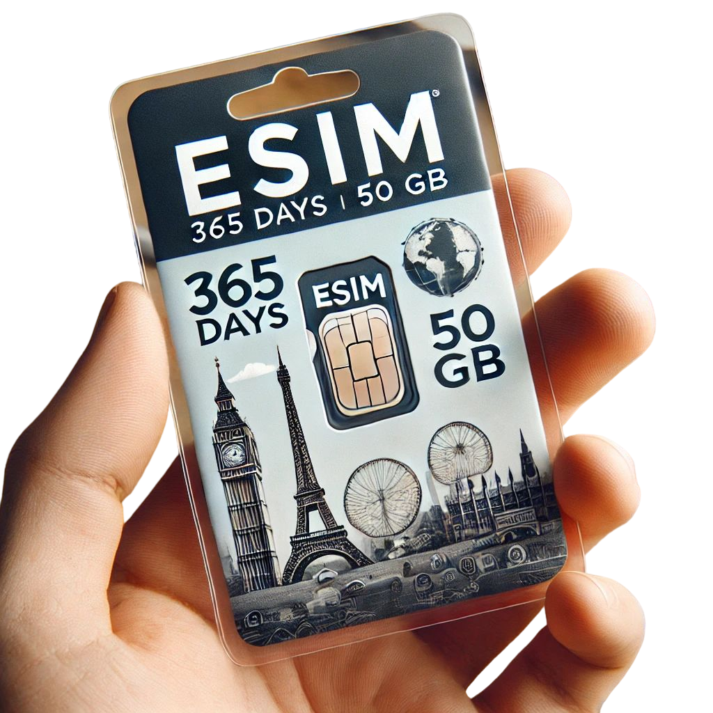 Roaming eSIM 50GB date, eSIM de Mare Viteza pana la 5G, valabil 365 zile din momentul activarii ...