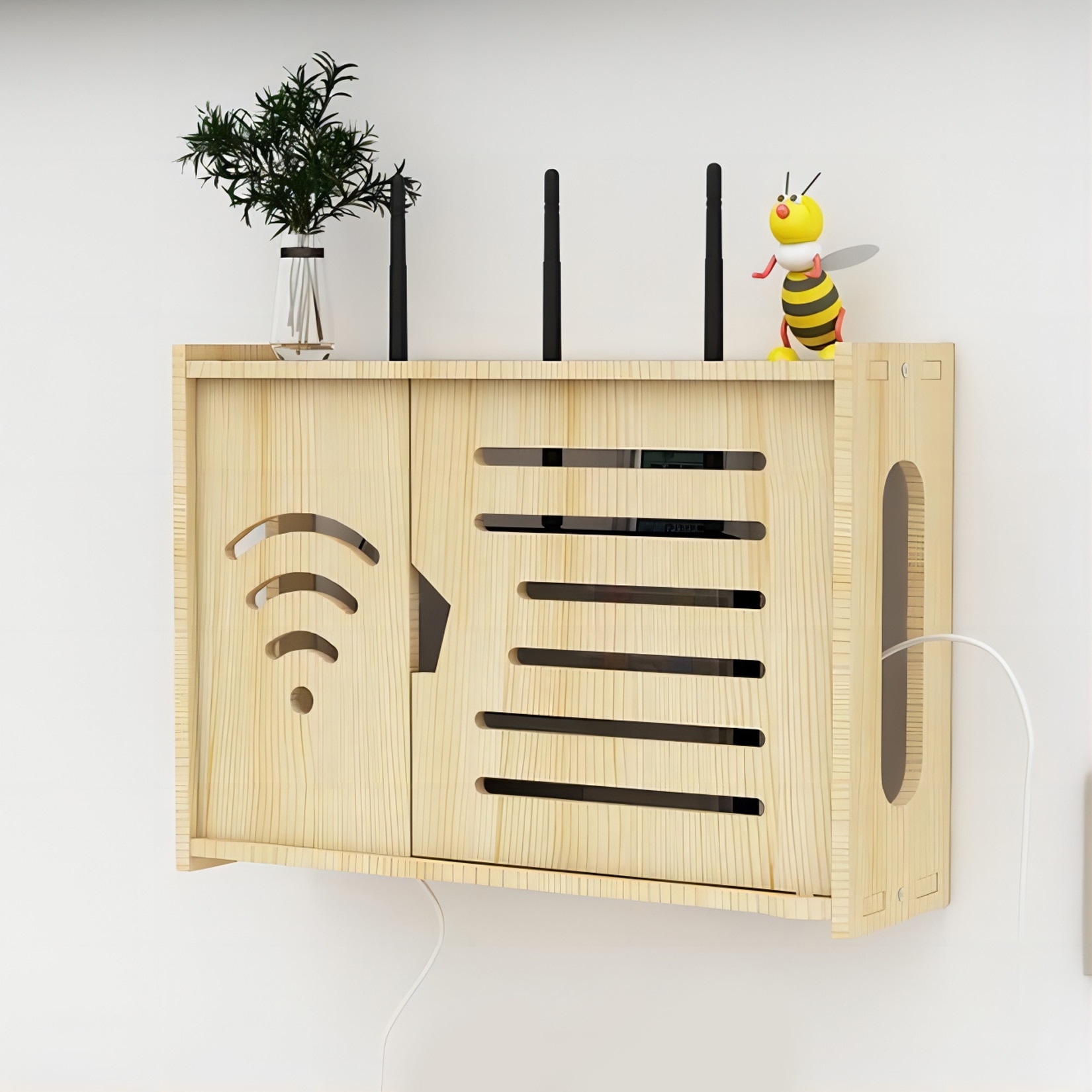 Raft suport router wireless, 340x240x100 mm, posibilitate montare pe ...
