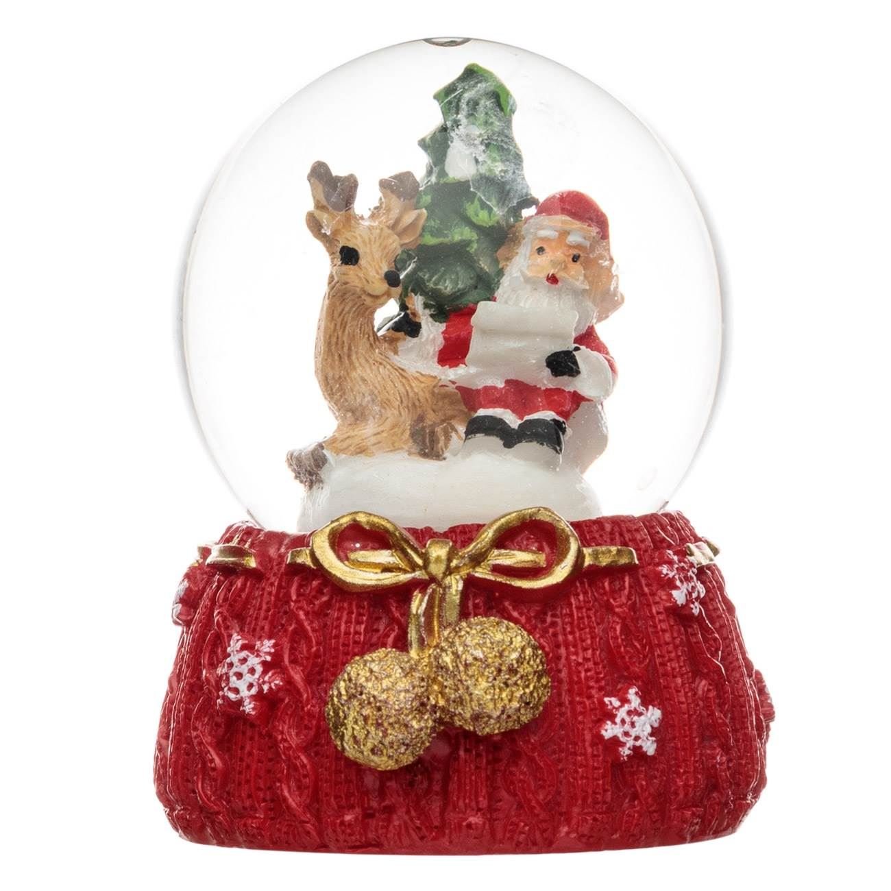 Glob Zapada Decorativ Craciun Mos Craciun cu Ren 6cm Shopiens® - eMAG.ro