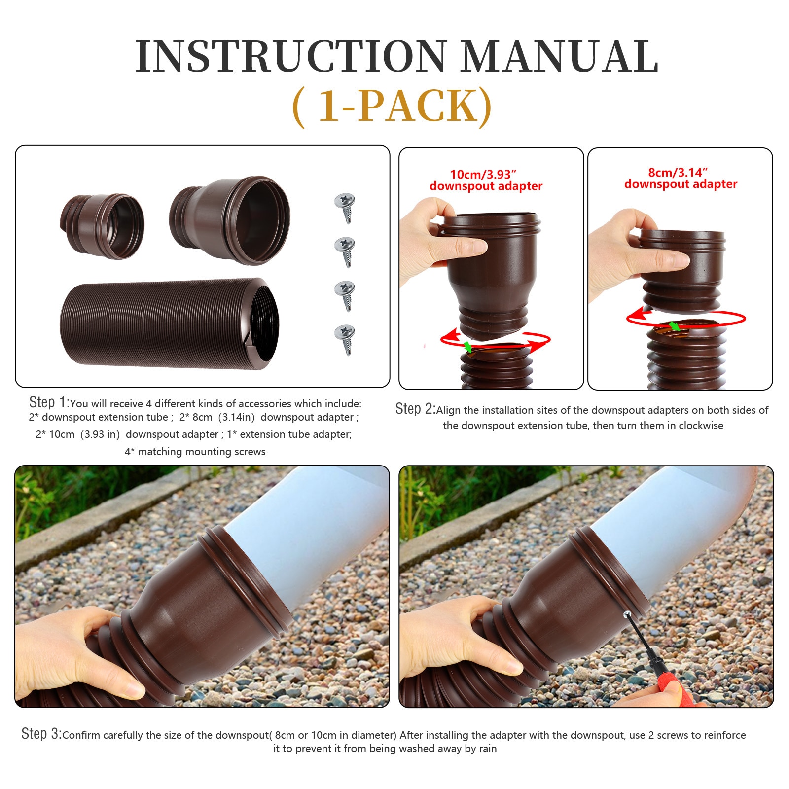 Furtun de scurgere a apei pluviale, extensie telescopica, poate fi ...