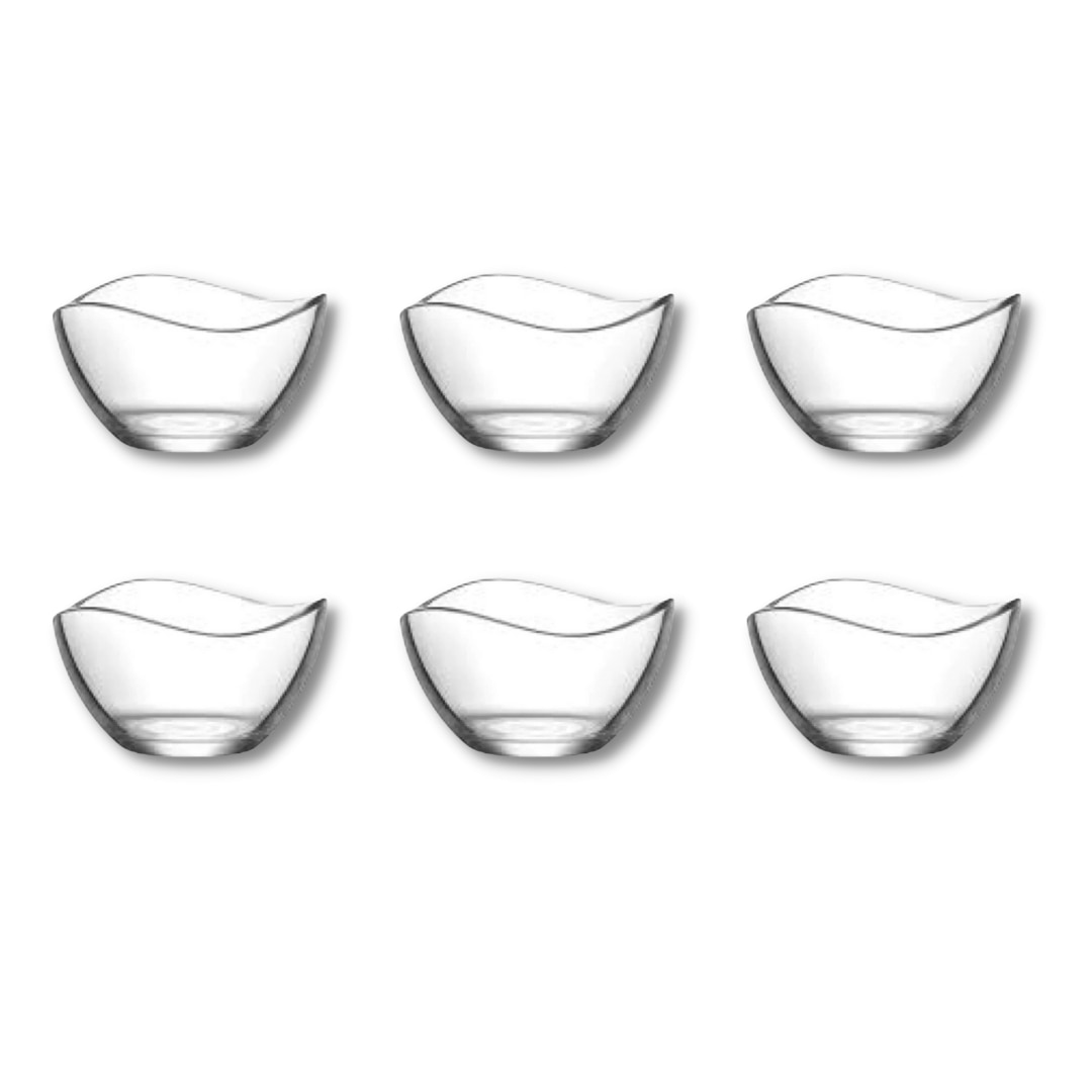 Set 6 Mini Boluri din Sticla Premium, Calitate Extra, Model Vira, LAV ...