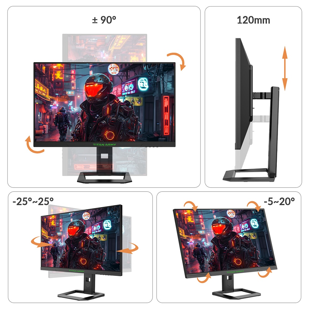 LCD Monitors, Monitor Gaming Titan Army P2710S, 27 inches, 2560x1440, 240Hz, 1ms, HDR400, 8bits ...