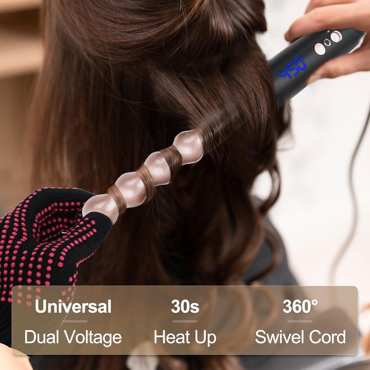 Ondulator par 6 in 1，SHIJOOE®，cu 6 capete interschimbabile，invelis ...