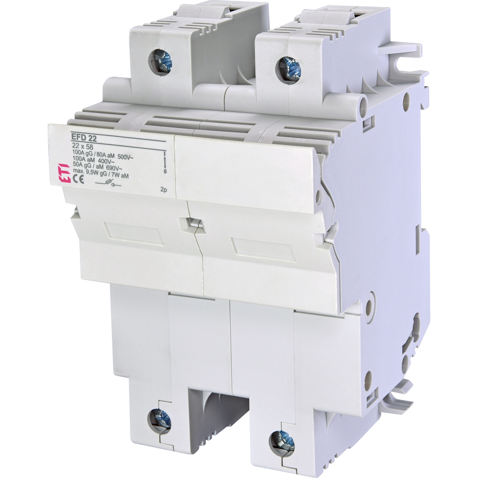 Separator cu fuzibil, 22x58mm, curent alternativ, 2P, 100A, fara ...