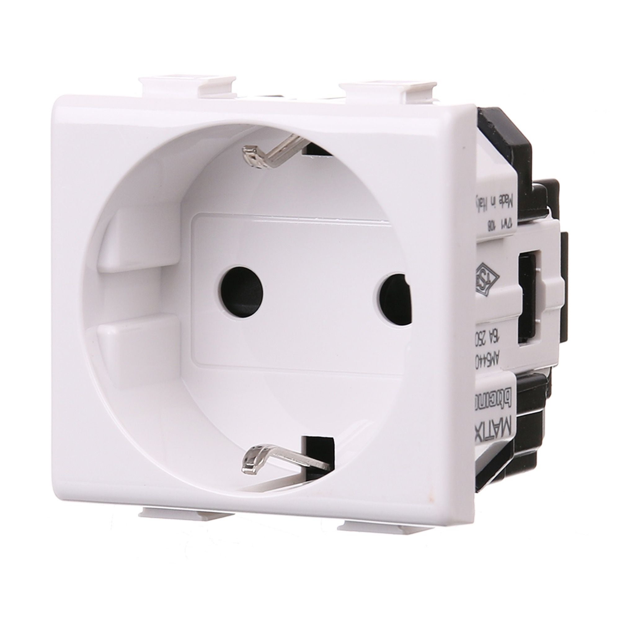Priza schuko simpla Legrand Bticino Matix, modulara, IP20, alba - eMAG.ro