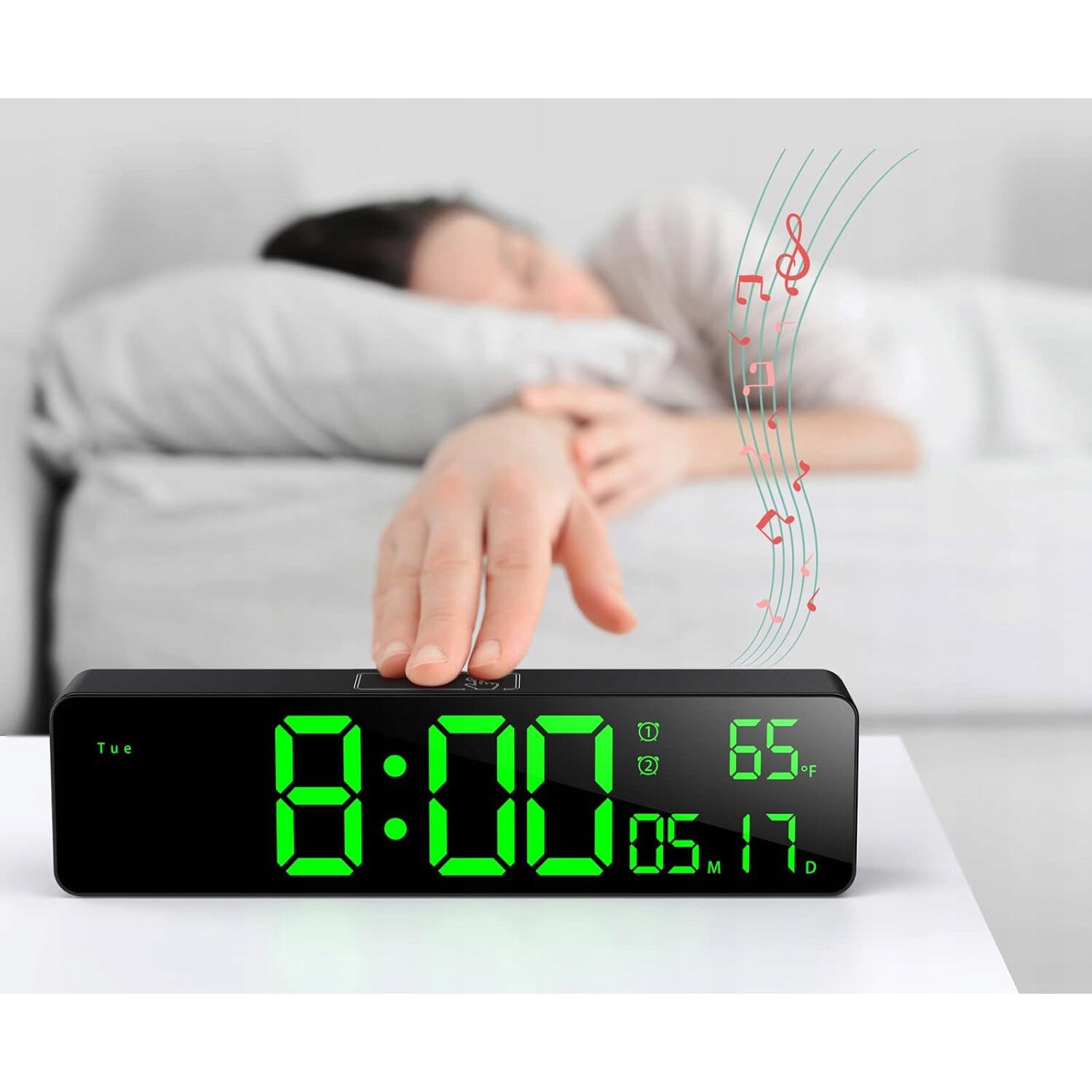 Led Digitális Óra Nagy, Könnyen Olvasható Kijelző Ébresztőóra ...