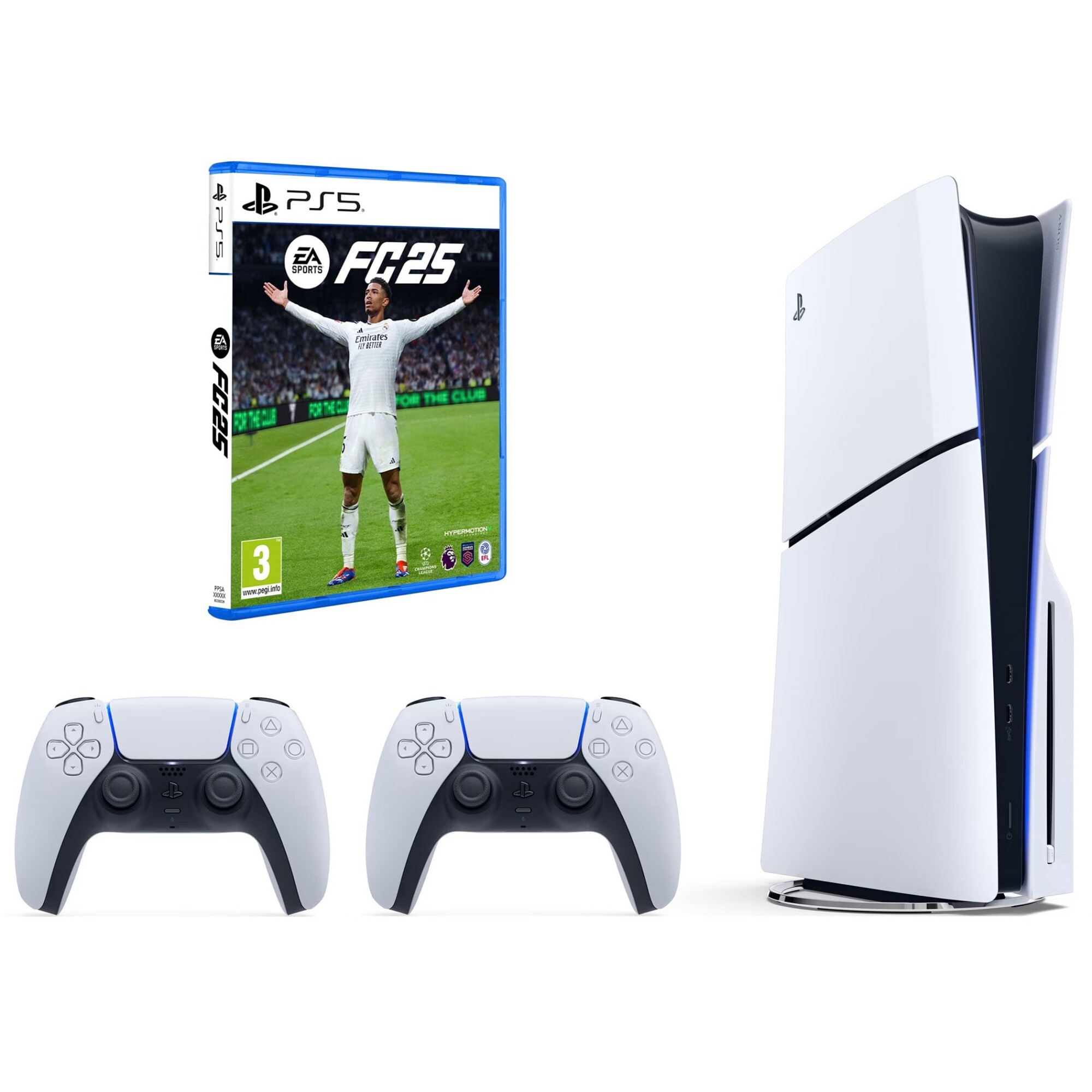 PlayStation 5 конзола, 1TB SSD + EA Sports FC 25 игра (диск) + допълнителен контролер - eMAG.bg