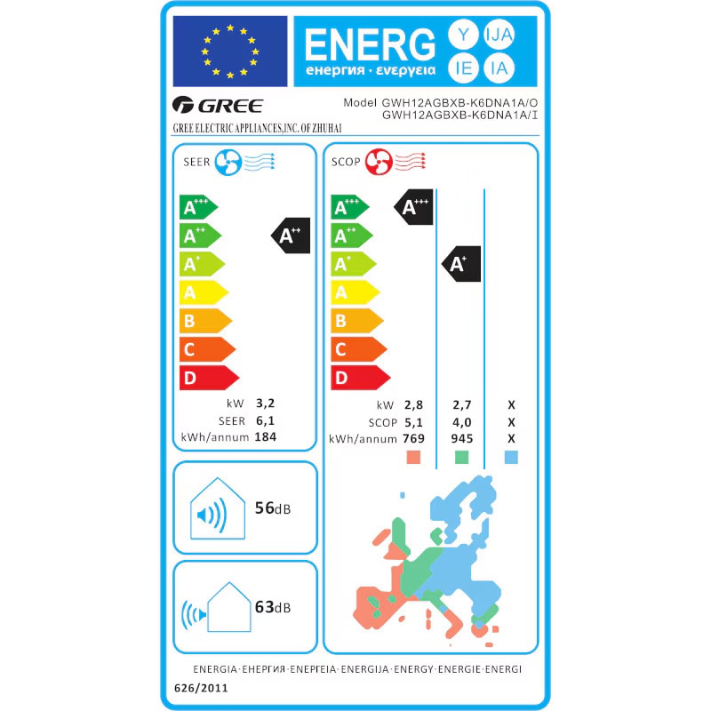 Aer conditionat Gree Pulsar, 12000 BTU, A++/A+, Wi-Fi, Inverter, Cold ...
