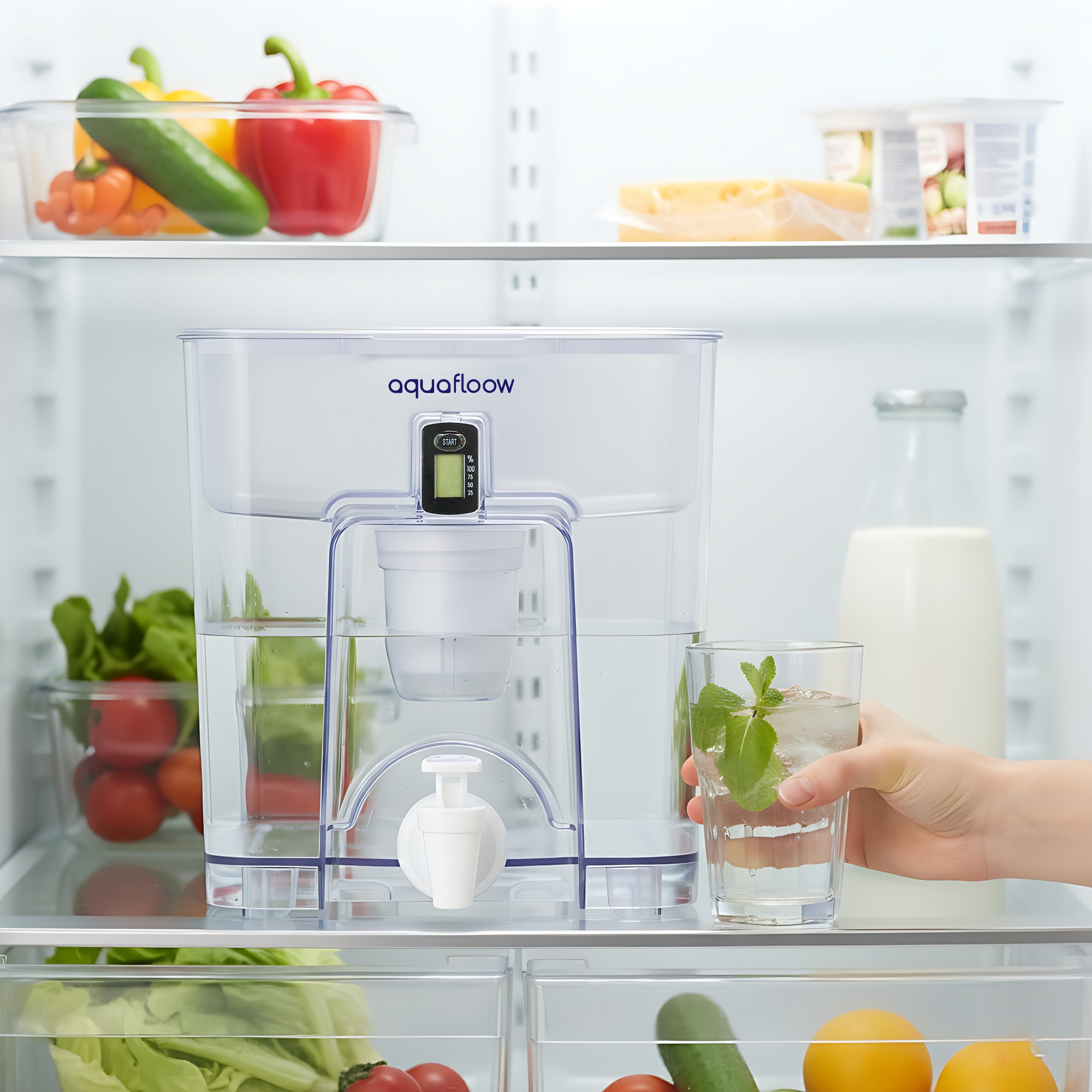 Dozator de apa 9,5 l distribuitor cu robinet AquaFloow XL+ 3x filtru de ...