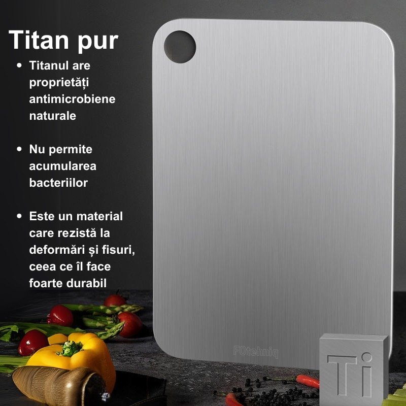 Tocator de Bucatarie Din Titan FOtehniq Board V4 36 cm x 25 cm x 0.2 cm ...