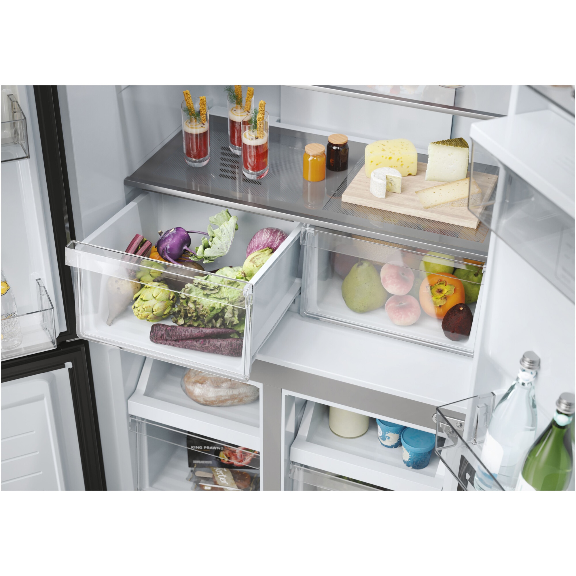 Side by Side Cube Haier HCR3818ENPT, 467 l, Total No Frost, Functie ...