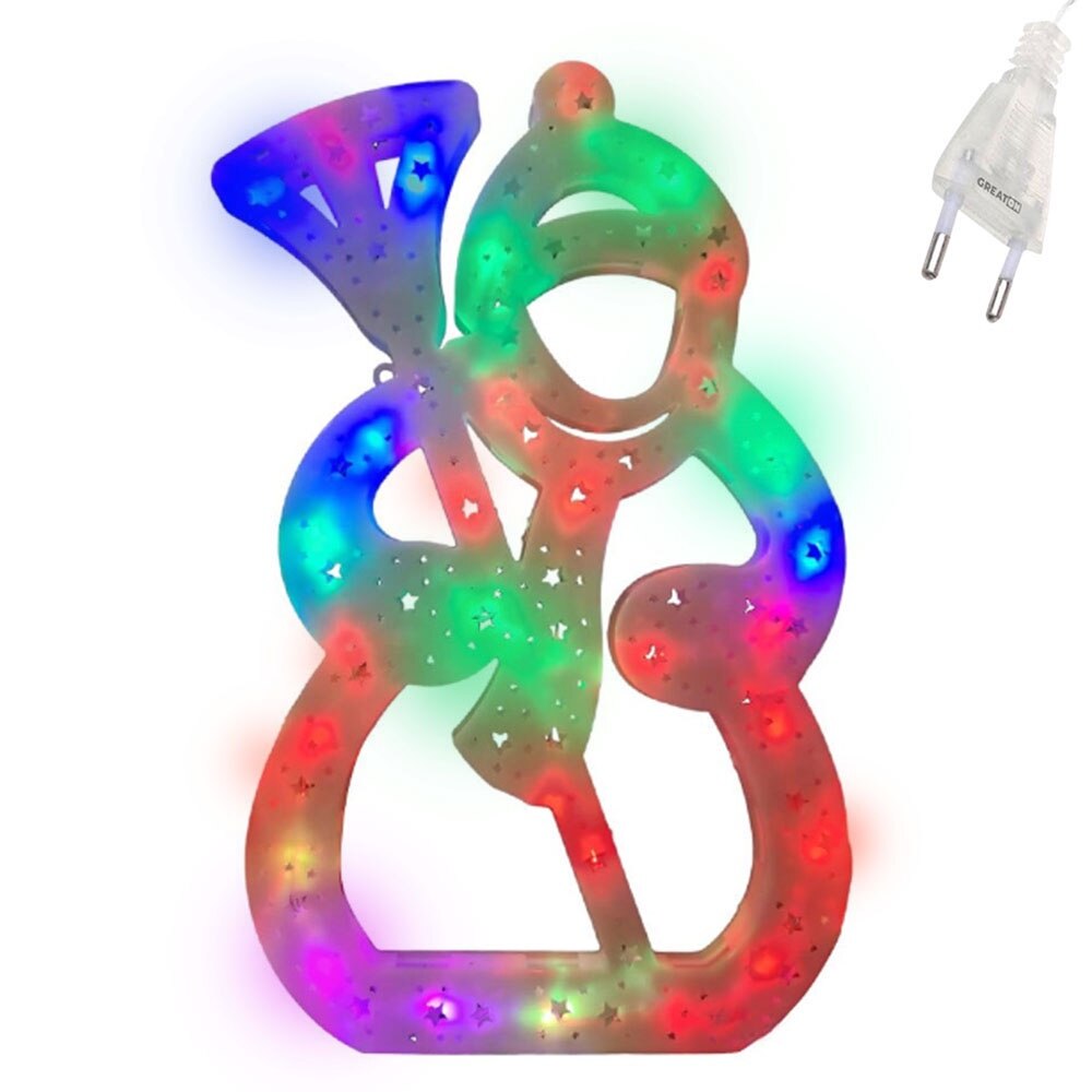 Decoratiune De Craciun LED GREATON Pentru Geam Cu Model Om De Zapada ...