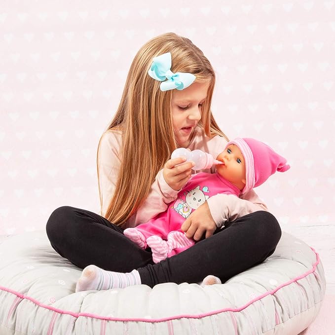 Papusa Bebe eBA roz, plange/ rade, lacrimi reale, 38 cm - eMAG.ro