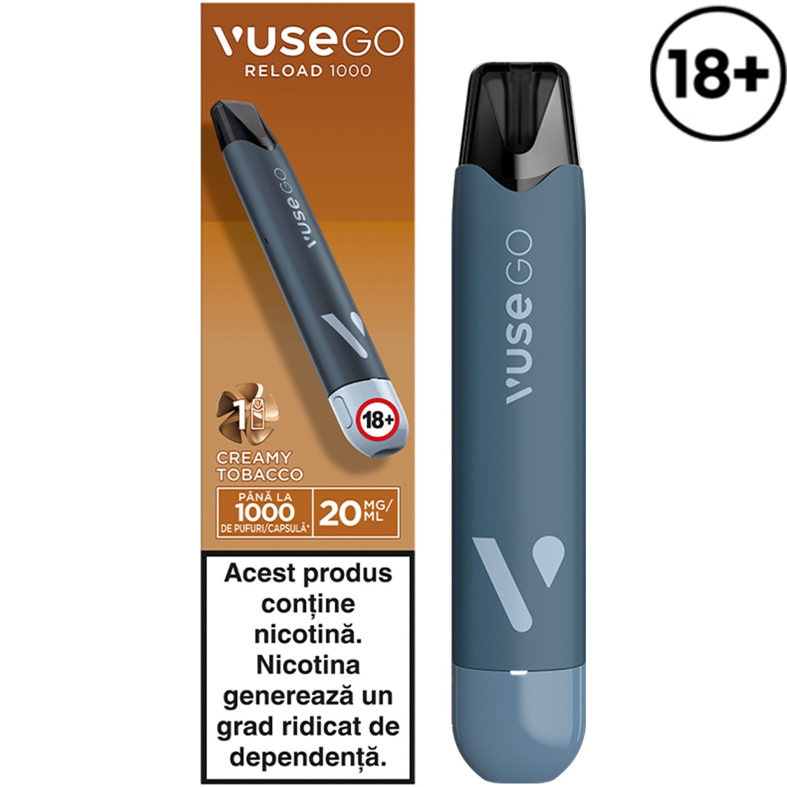 VUSE GO Reload 1000 PEN Creamy Tobacco 20 mg/ml - eMAG.ro