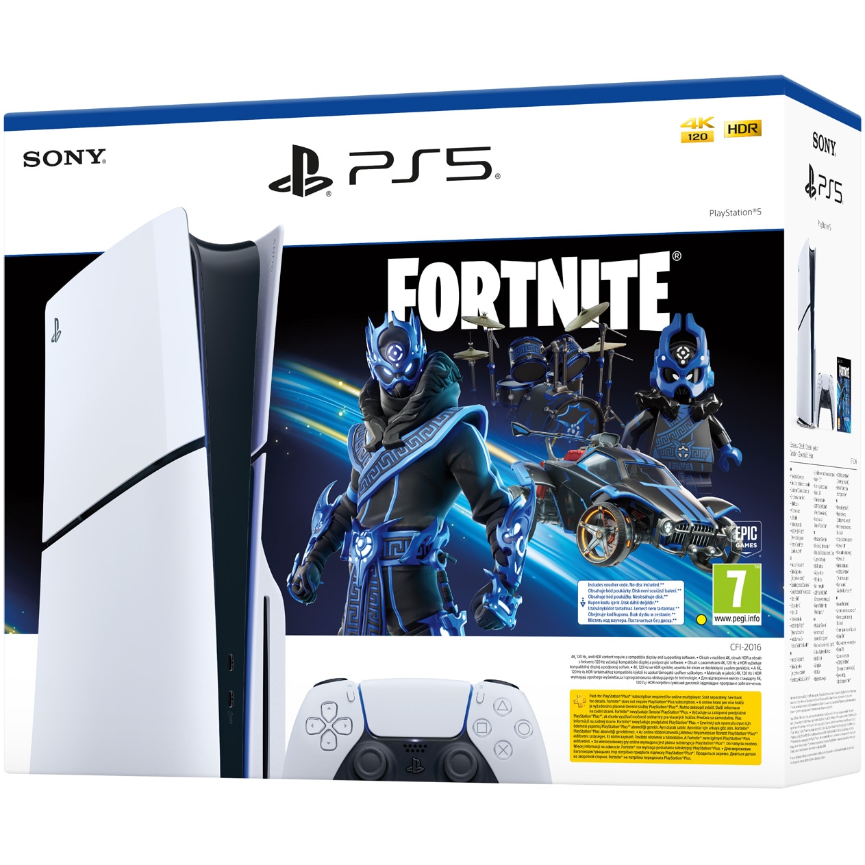 Consola PlayStation 5 (PS5) Slim, 1TB SSD, D-Chassis, Fortnite Cobalt ...