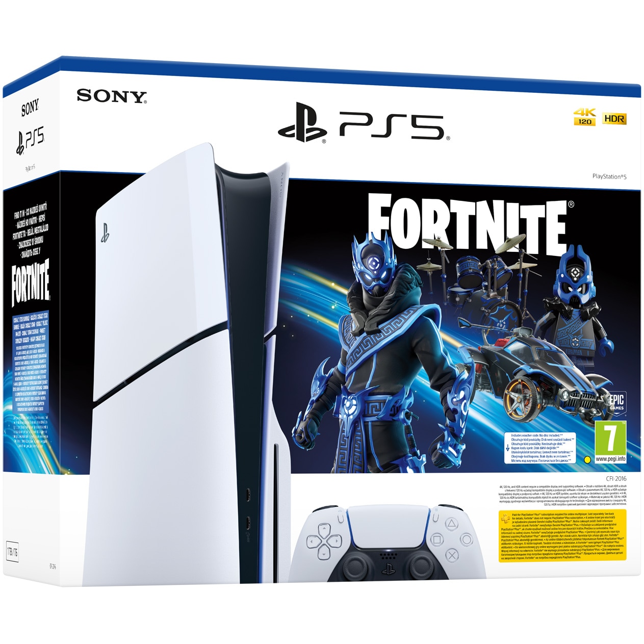 Consola PlayStation 5 (PS5) Slim, 1TB SSD, D-Chassis, Fortnite Cobalt ...