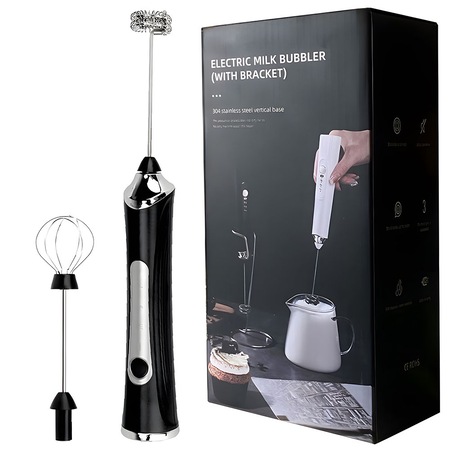 Mixer spumare lapte, inox, electric, portabil, 3 viteze, 2 teluri ...