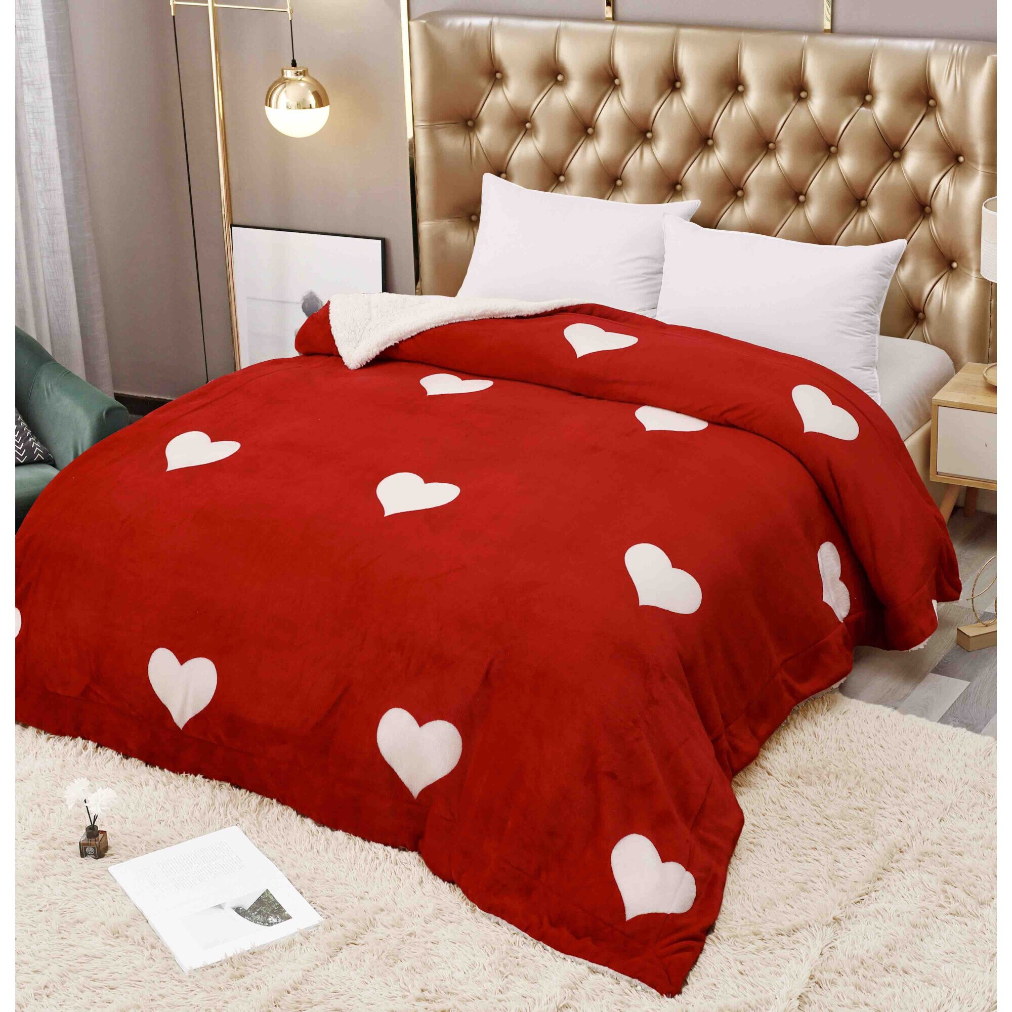 Patura Cocolino Groasa Dubla, Super Soft, cu Blanita, 200 x 230 cm ...