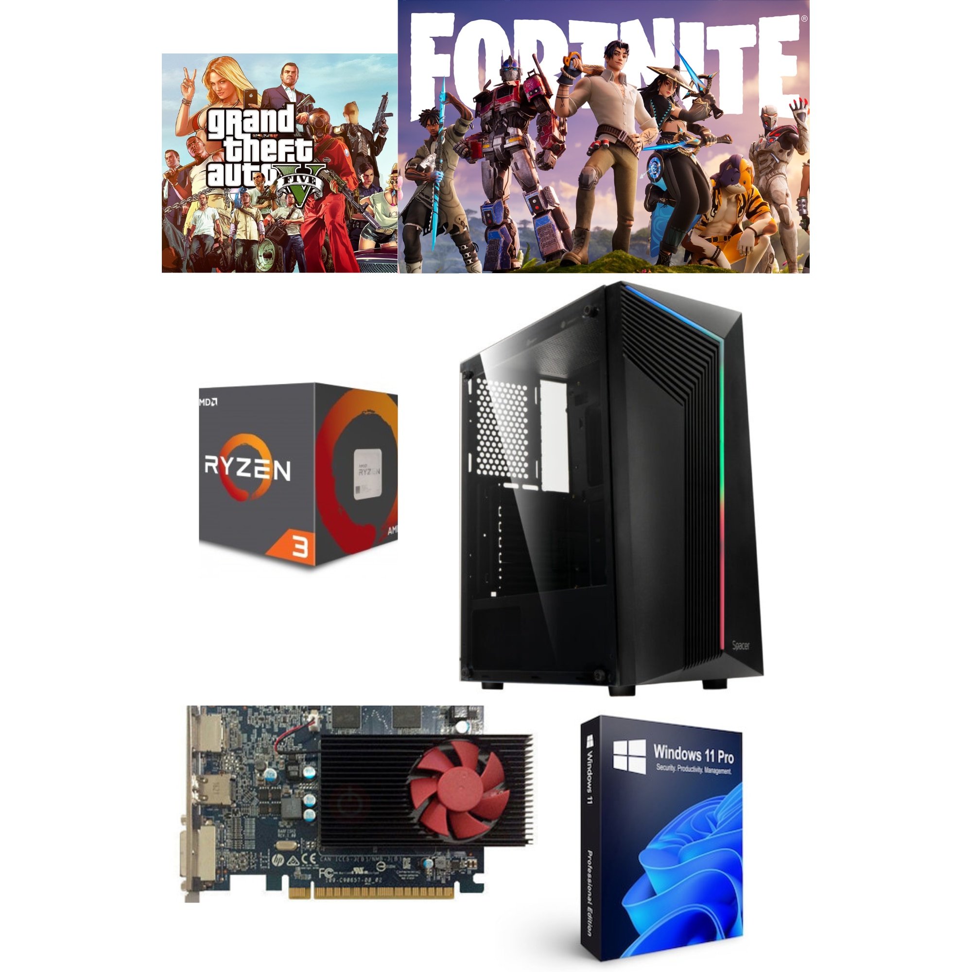 Calculator gaming GTA5 CSGO Fornite Warior Ryzen3 1200 3.4Ghz ram 16gb ...