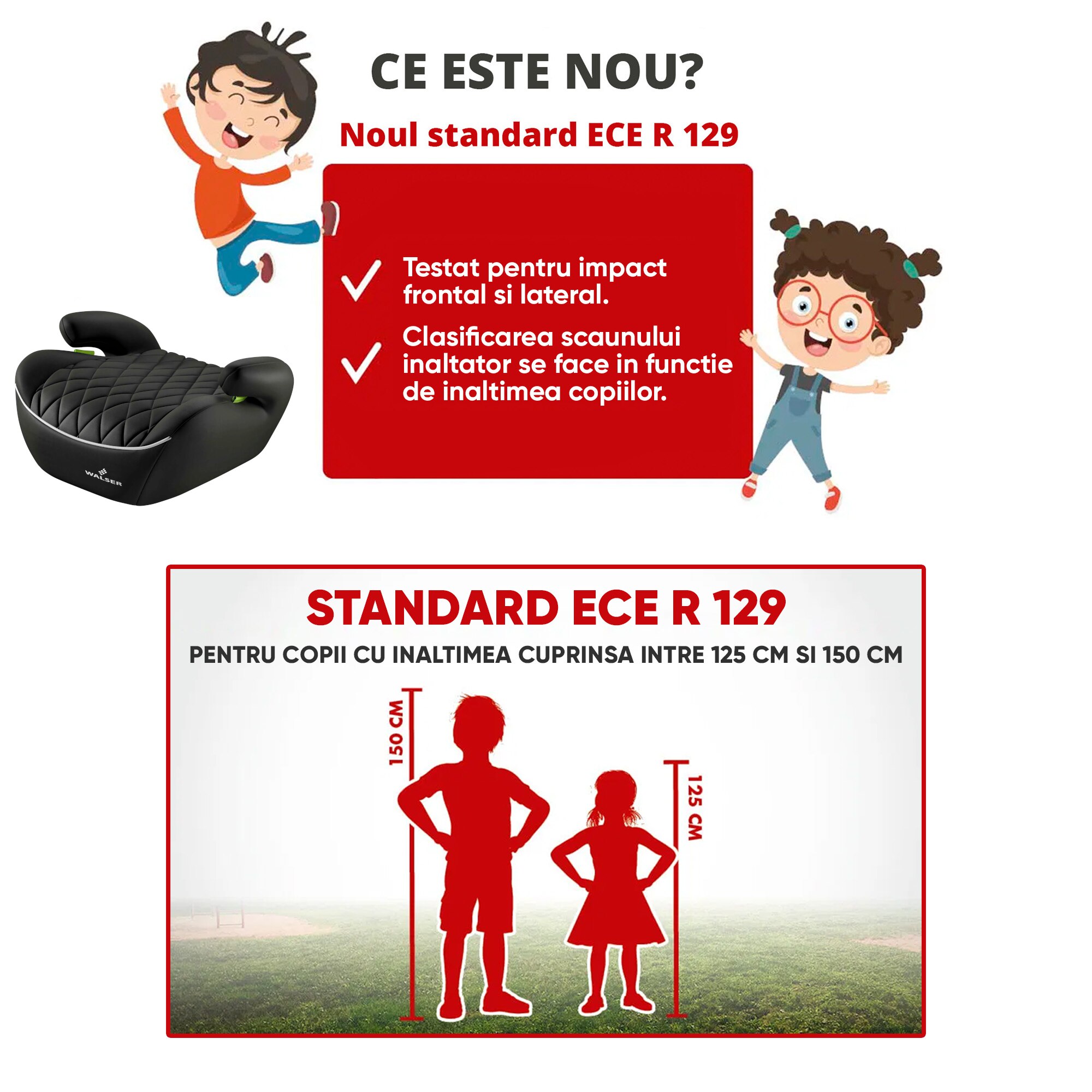 Inaltator Auto Premium pentru copil, Andy, Walser, testat si certificat ...