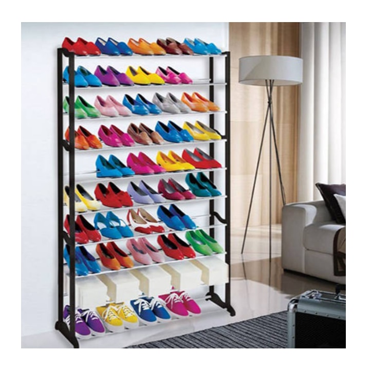 Pantofar din Metal cu 10 Rafturi Ideal pentru Incaltaminte, Economic ...