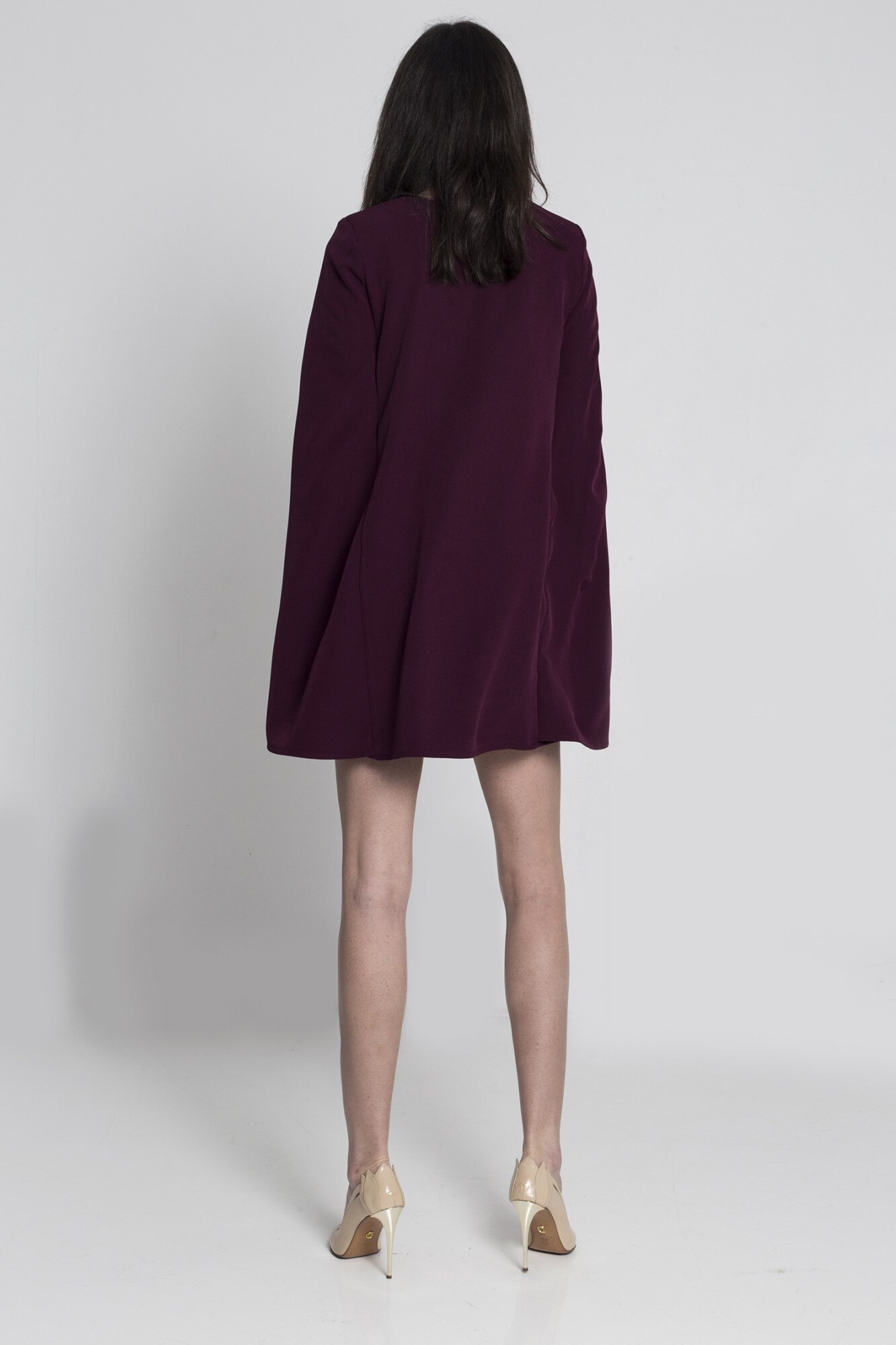 Rochie de ocazie tip capa, Soigne, Mov, 36 EU - eMAG.ro