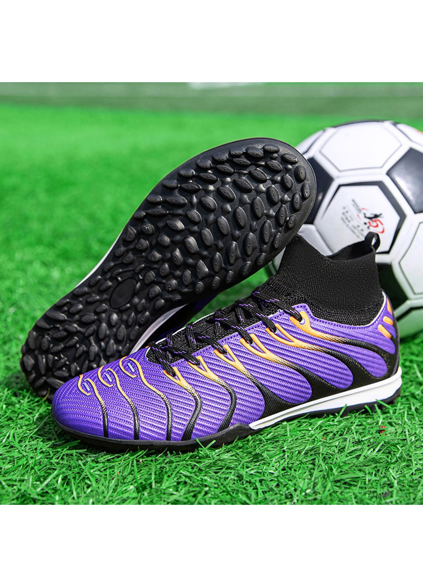 Ghete de fotbal MBrands, 7.8 cu glezna pentru teren sintetic - eMAG.ro