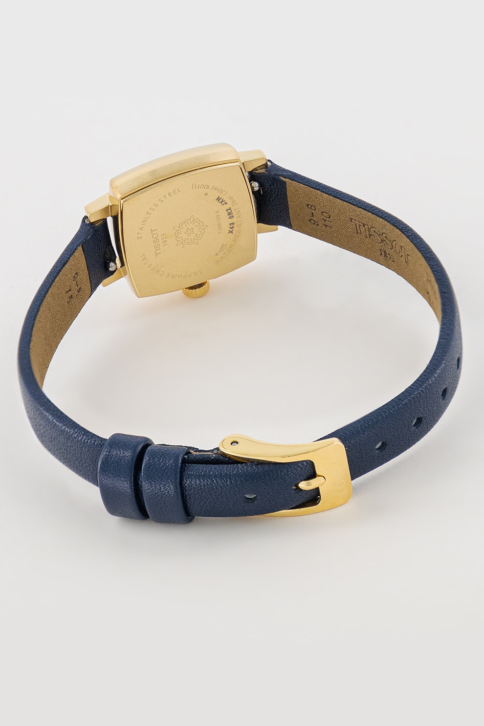 Tissot, Ceas patrat cu mulitple curele din piele, Verde, Roz, Bleumarin ...