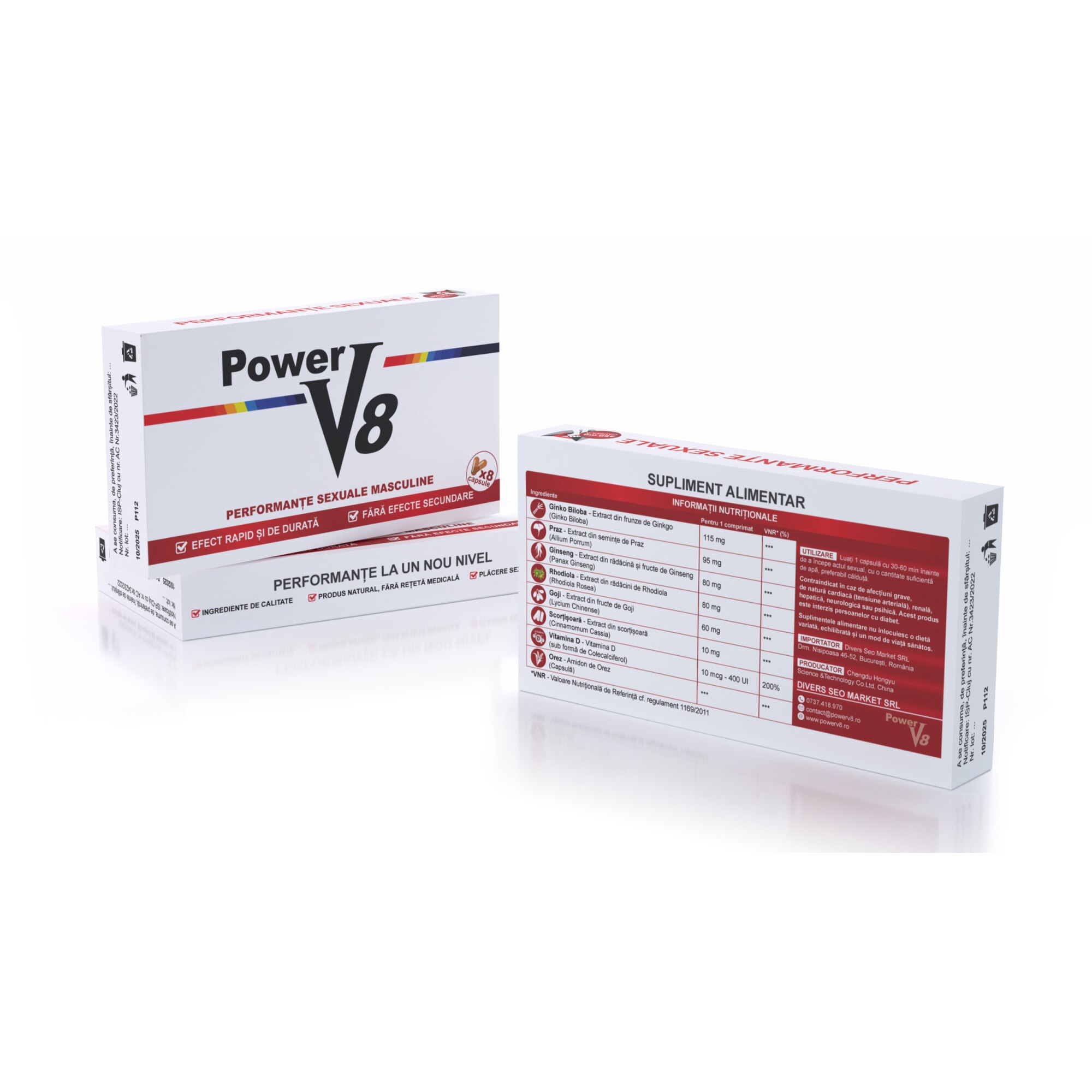 Power V8, Pastile Pentru Potenta, Ejaculare Precoce si Erectie, Produs ...
